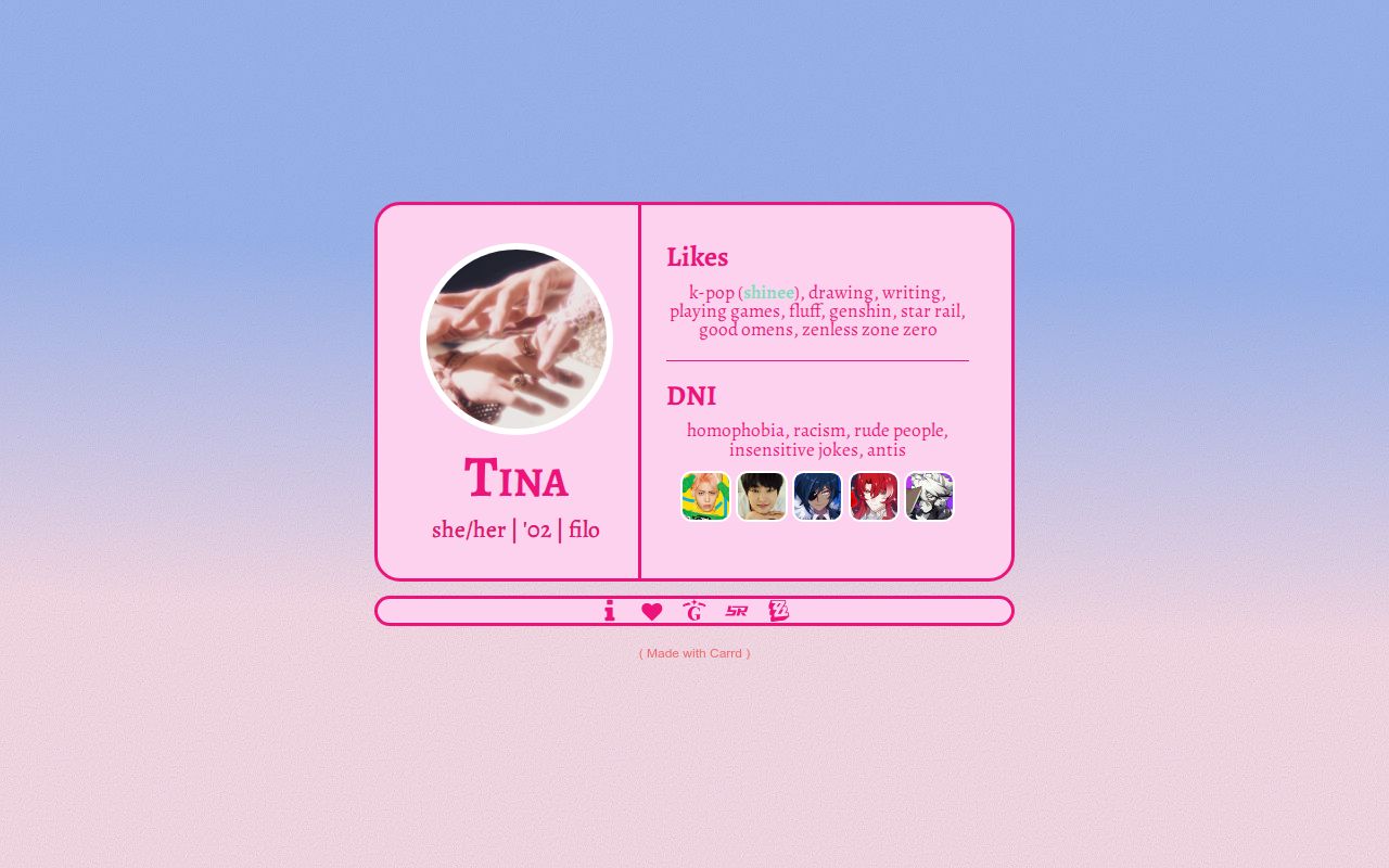 Tina's Carrd